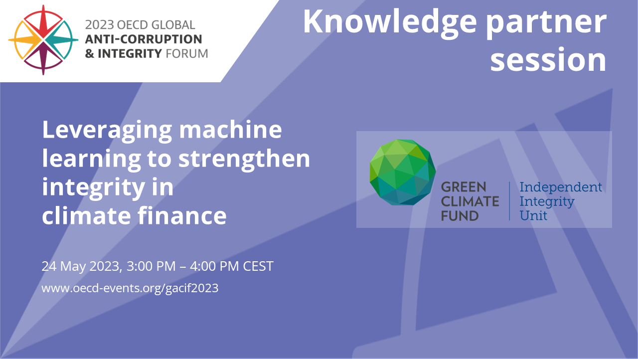 2023 OECD Global Anti-Corruption & Integrity Forum: Leveraging Machine ...