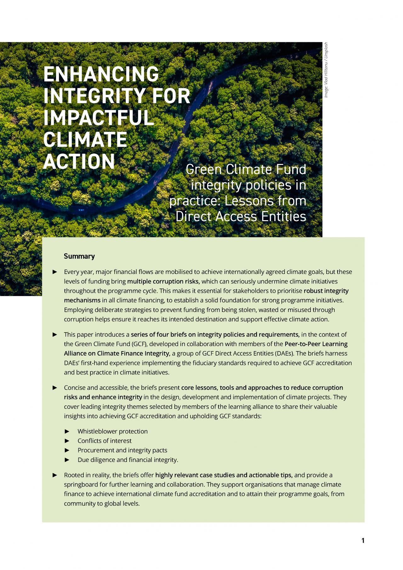 Publications | Independent Integrity Unit | Green Climate Fund