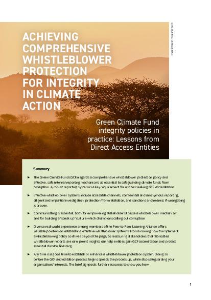 Publications | Independent Integrity Unit | Green Climate Fund