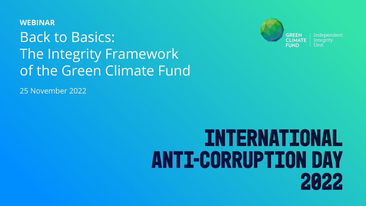 Multimedia | Independent Integrity Unit | Green Climate Fund
